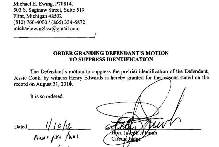 Motion to Suppress Identification–GRANTED! – EWING LAW CRIMINAL DEFENSE